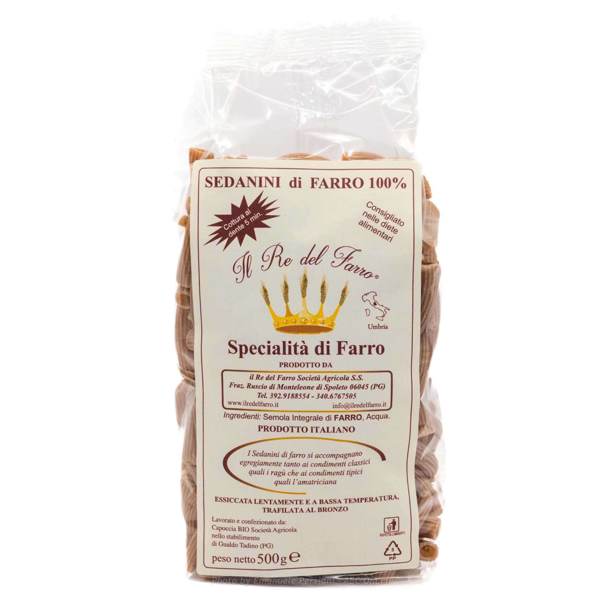 Specialita di Farro: Pasta Sedanini | Il Re del Farro
